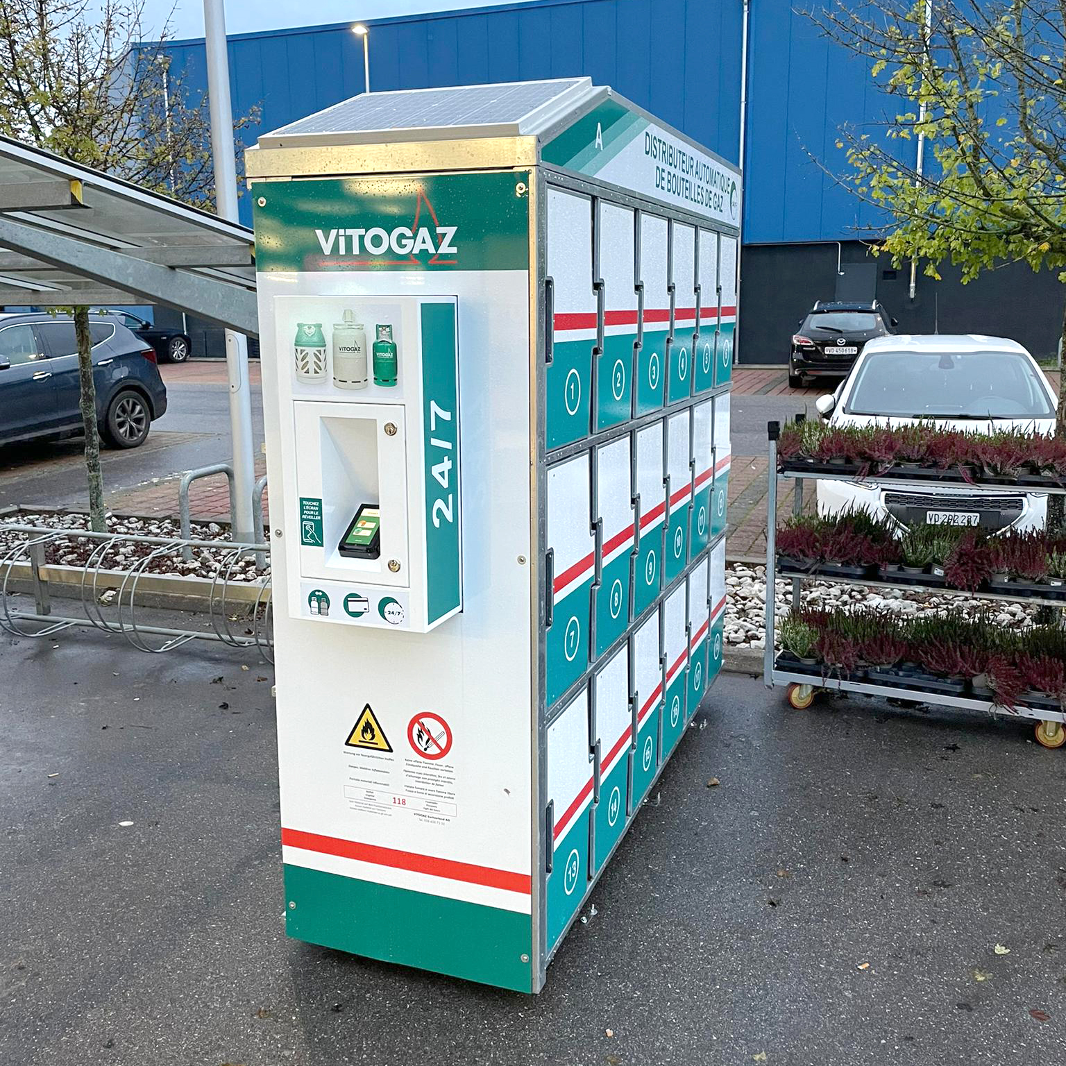 Gas vending machine – solar power, 4G, automatic